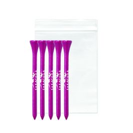 5 Custom Printed Golf Tees in Clear Zip Type Polybag