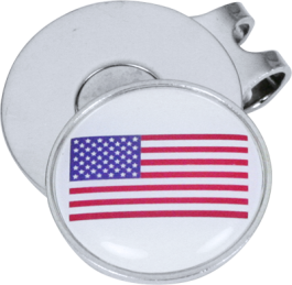Hat Clip Ball Marker with US Flag